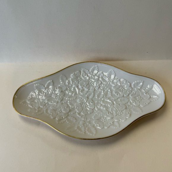 Lenox | Accents | Vintage Lenox Dubarry Tray Made In Usa Hand Decorated ...